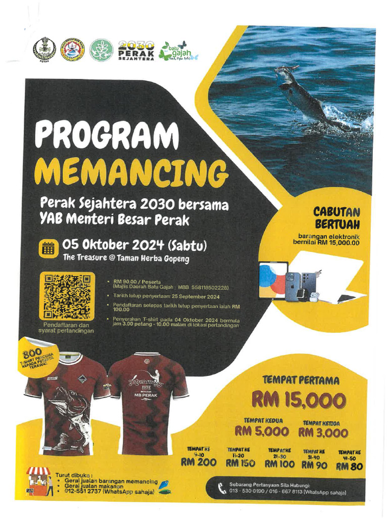 Pertandingan Memancing Ps 2030 Bersama Yab MB Tahun 2024 | PDF