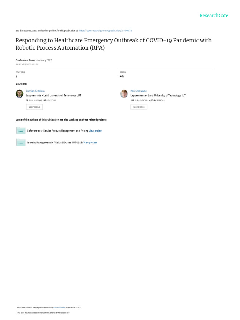 Responding To Healthcare Emergency Outbreak of COVID-19 Pandemic With ...