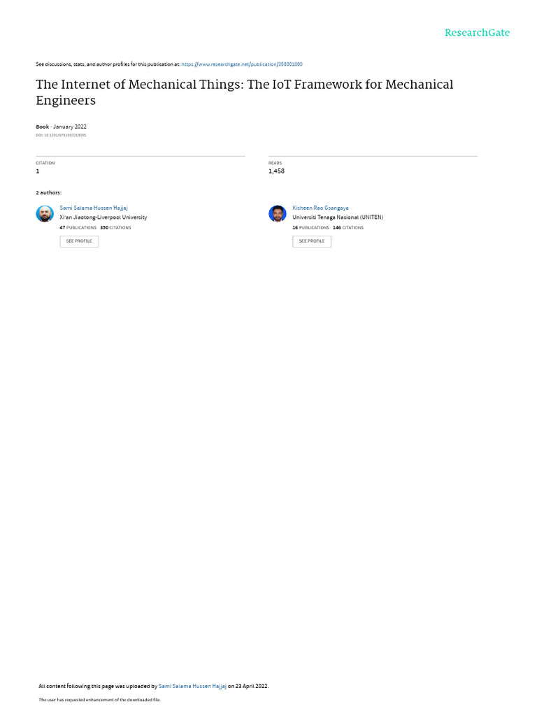 IoMT SamiHajjaj ResearchGate Book 2022 | PDF | Embedded System | Arduino