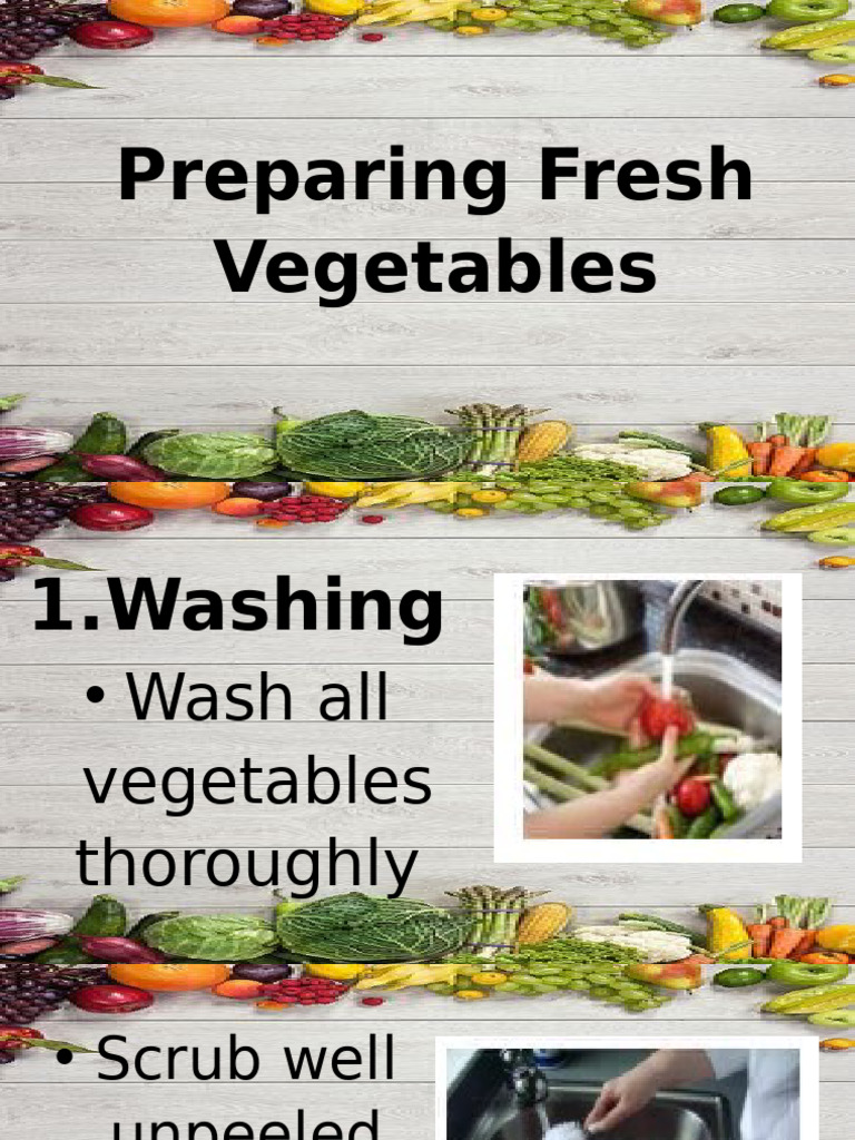 6 - Preparation of Vegetables | PDF | Cooking, Food & Wine | Home & Garden
