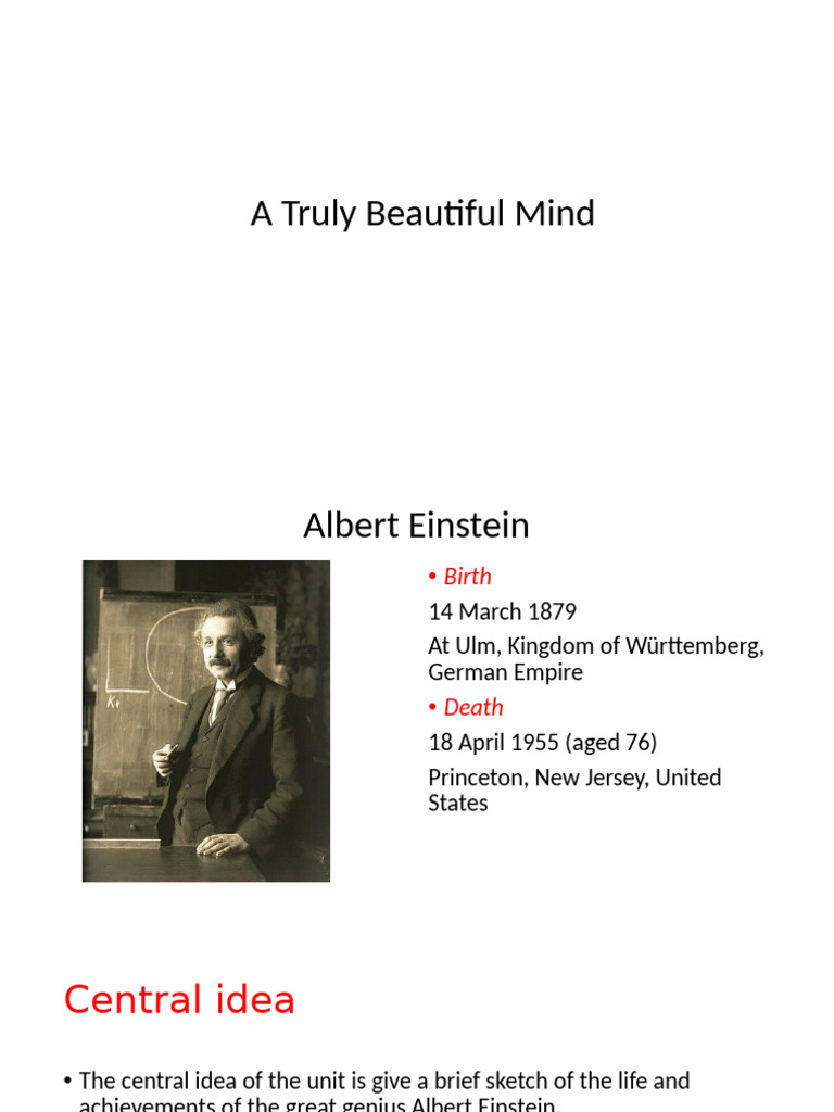 A Truly Beautiful Mind | PDF | Albert Einstein | Science