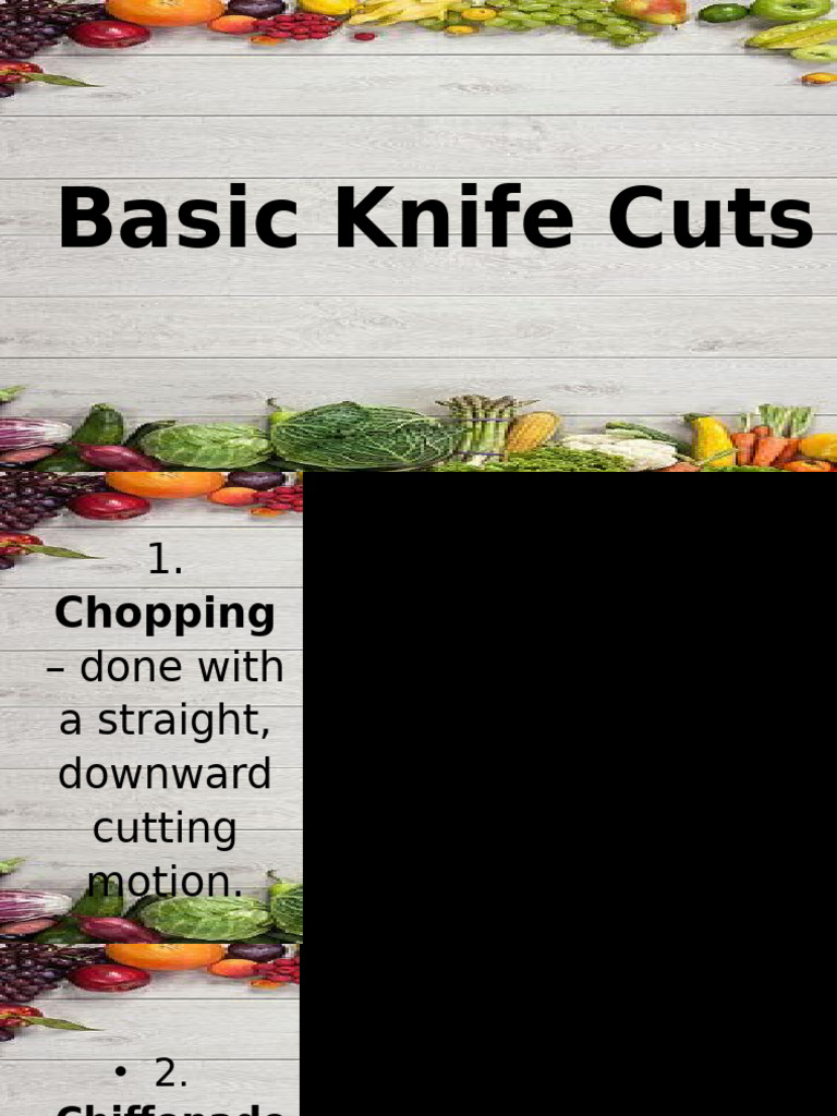 Essential Knife Cuts Techniques | PDF
