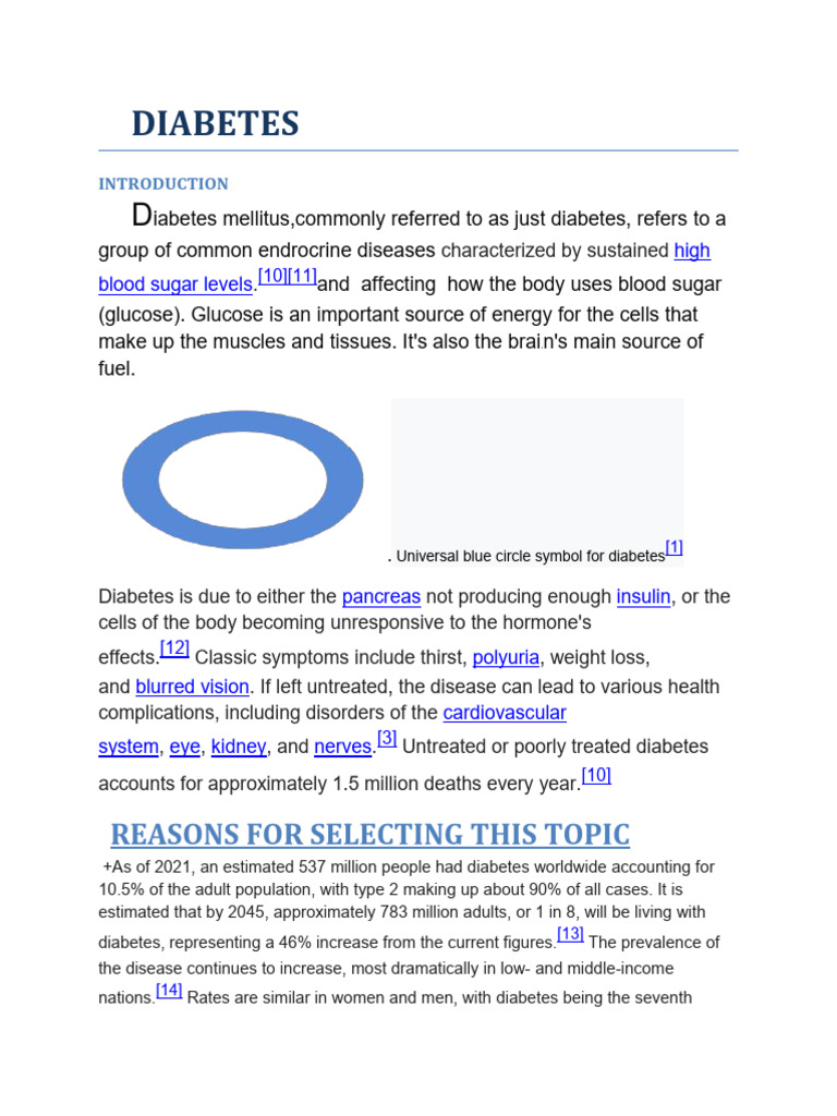 DIABETES School Project Reference | PDF | Diabetes | Gestational Diabetes