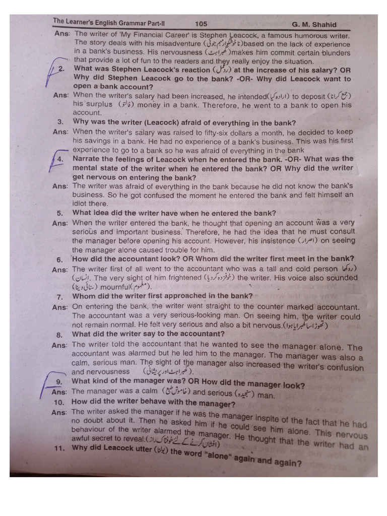 Prose#7 (Imp.Q. Marked by Farrukh) | PDF