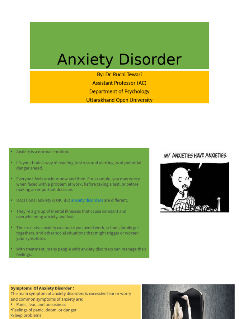 Understanding Anxiety Disorders | PDF | Anxiety | Anxiety Disorder