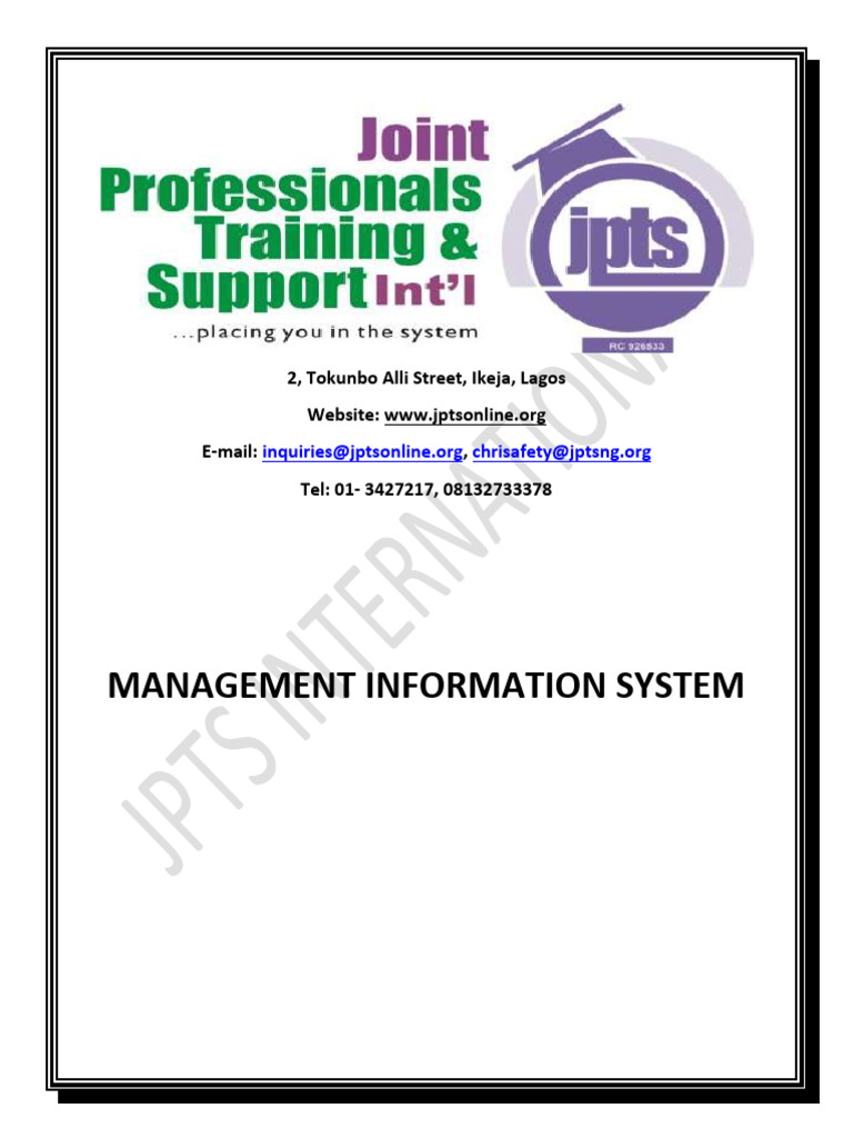 Management Information System-1 - 241016 - 234029 | PDF | System ...