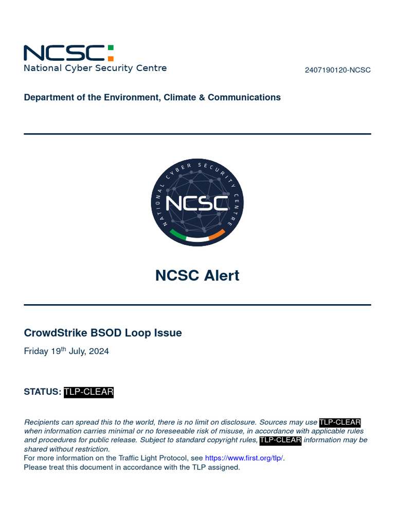 CrowdStrike BSOD Loop Issue | PDF | Computing | System Software