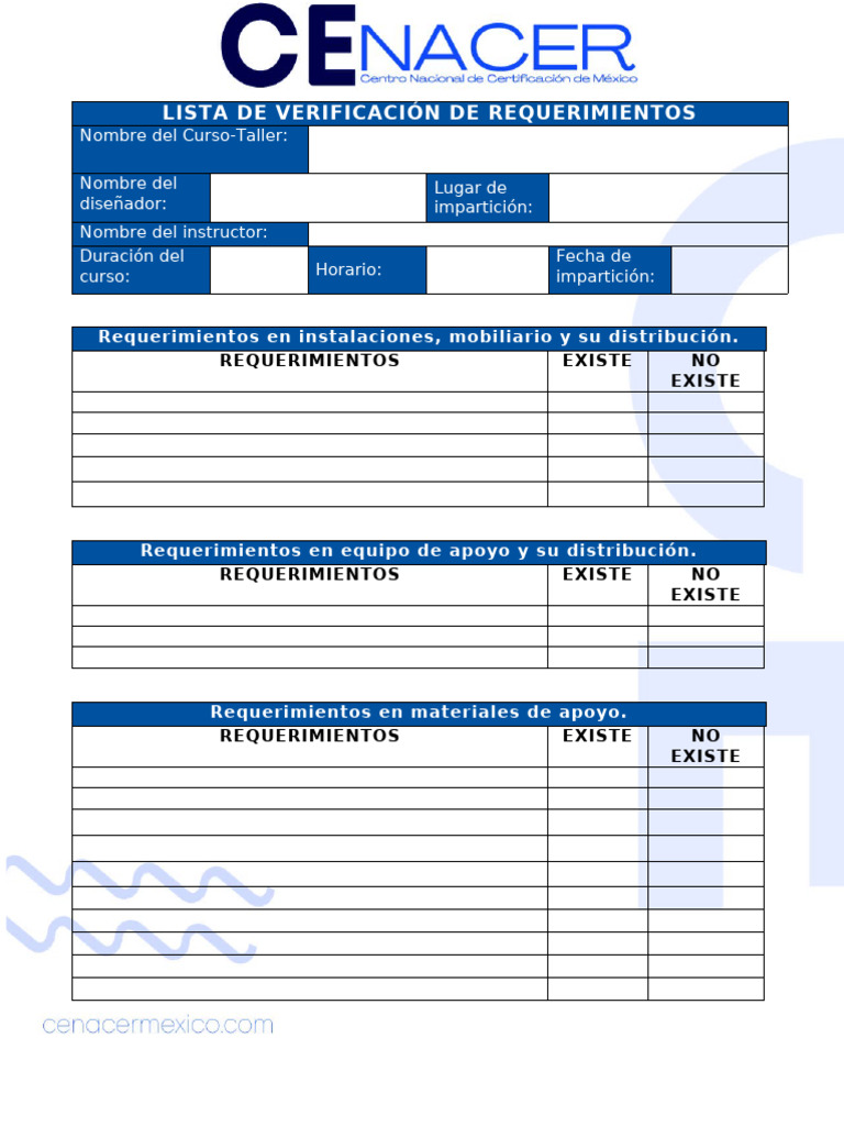 Plantilla Lista de Requerimientos | PDF