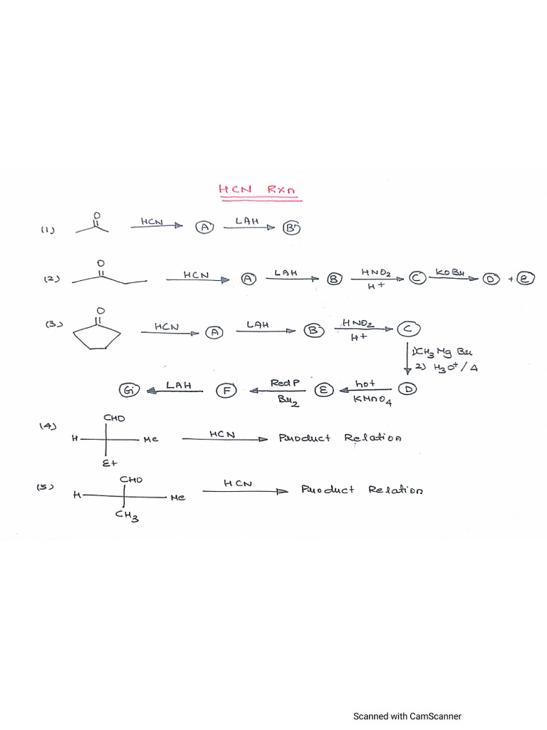 HCN Reaction | PDF