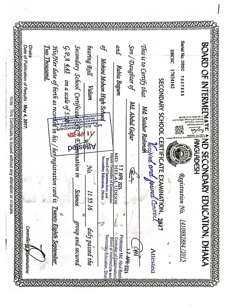 MD Saidur Rahman - All Academic | PDF