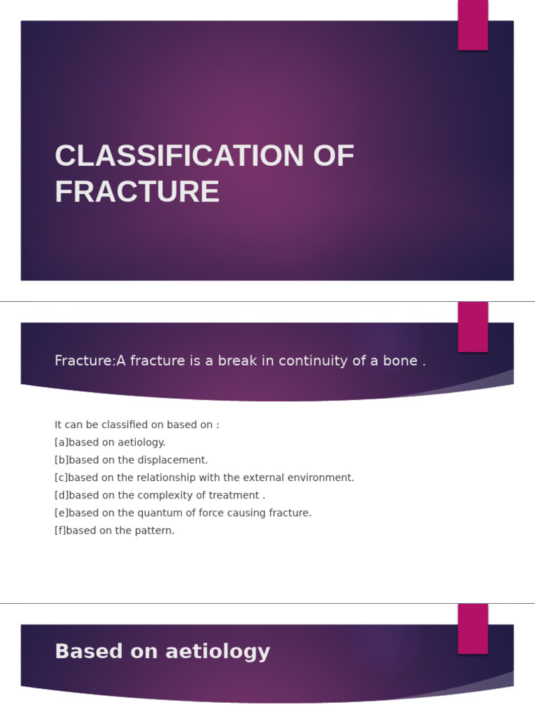 Classification of Fracture | PDF | Bone | Force