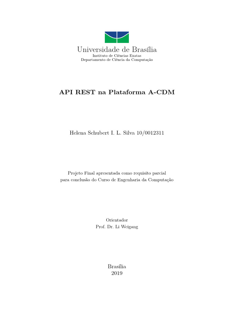 API REST para A-CDM: Projeto Final | PDF | Arquitetura orientada a ...