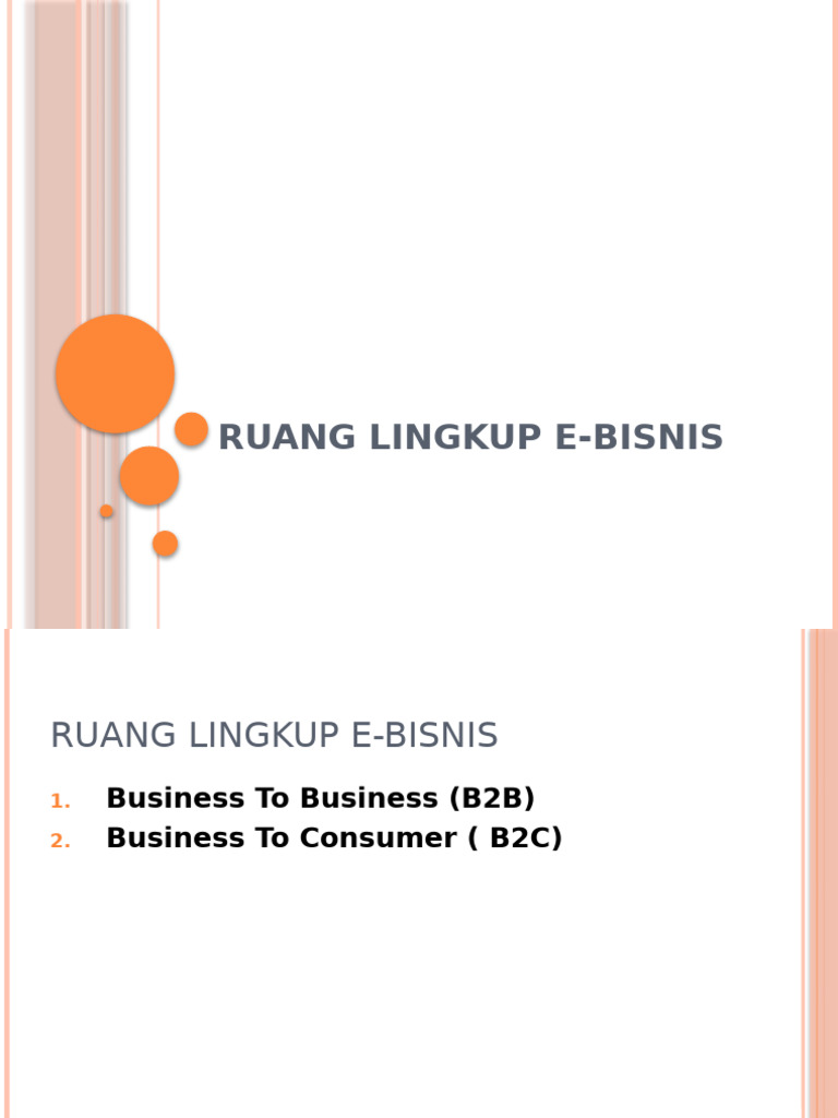 Ruang Lingkup E Bisnis | PDF