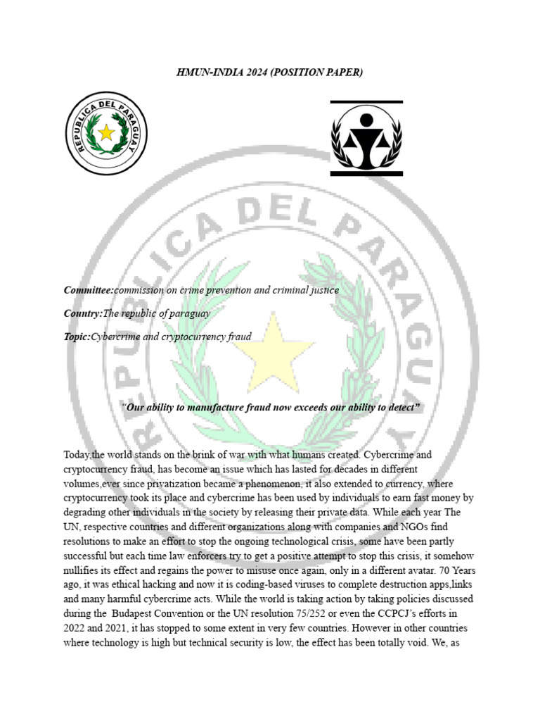Vrattesh Anand Republic Of Paraguay Ccpcj Position Paper Hmun India