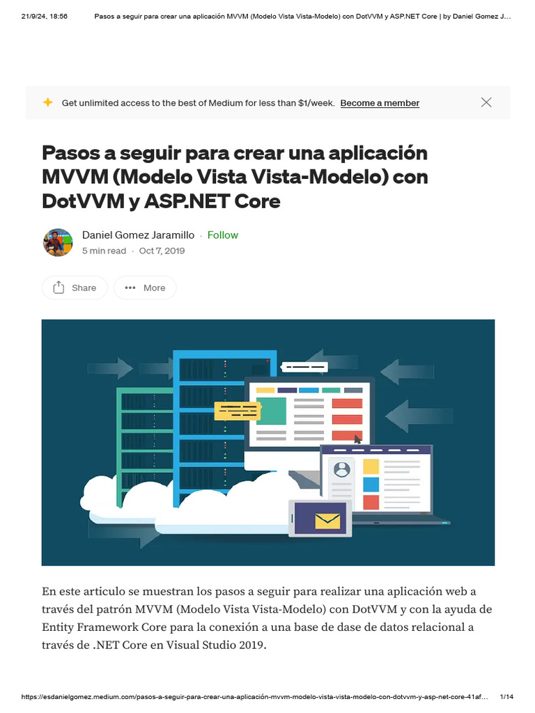 Pasos a seguir para crear una aplicación MVVM (Modelo Vista Vista-Modelo) con DotVVM y ASP.NET ...