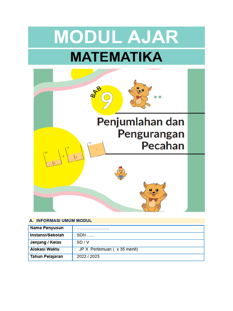 Modul Ajar Fix | PDF | Metode & Bahan Ajar | Seni