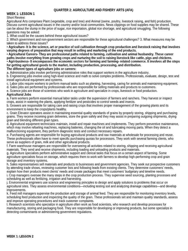 AFA-MODULE-1 | PDF | Agriculture | Tillage
