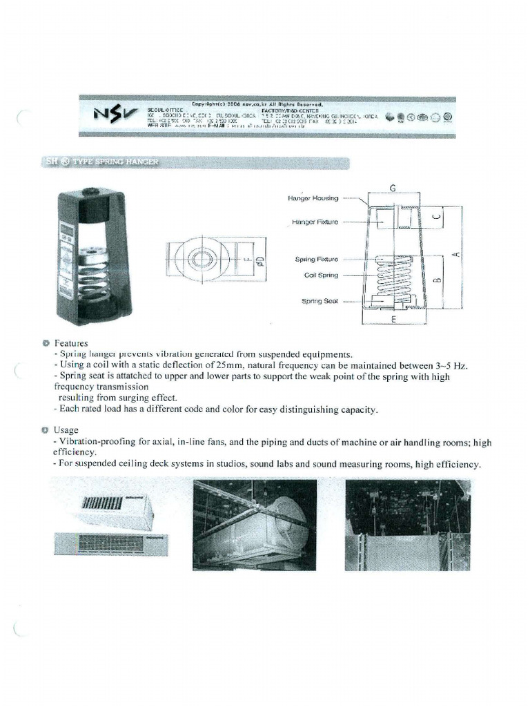 SPRING ISOLATOR - for roof hanging | PDF