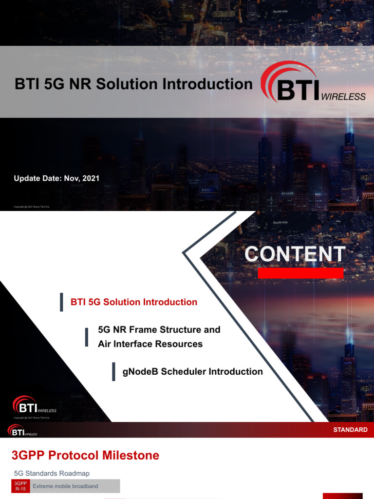 Session 1 - BTI 5G NR Solution Intro - V1.0 | PDF | Lte (Telecommunication) | Data Transmission