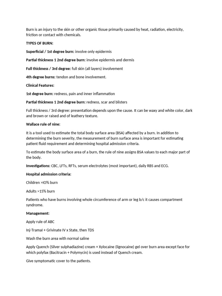 Management of Burns and Hypothermia | PDF | Burn | Clinical Medicine