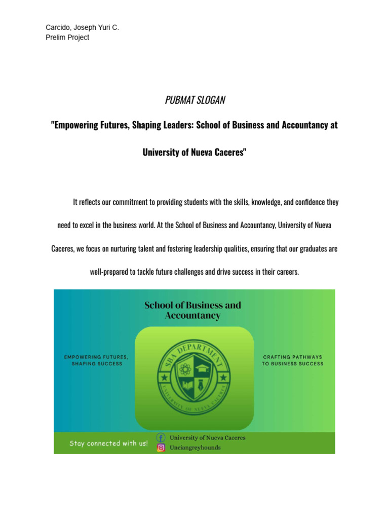 Pubmat Slogan | PDF | Career & Growth
