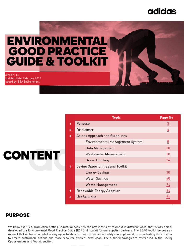 Adidas (SEA Environment), Environmental Good Practice Guide Toolkit ...