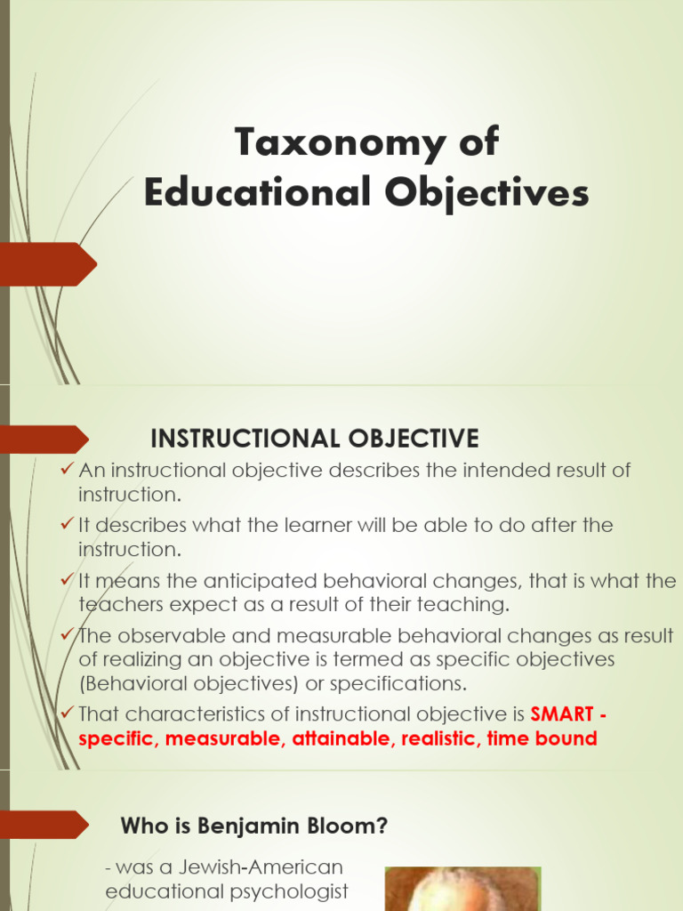 Bloom's Taxonomy of Educational Objectives | PDF | Learning | Knowledge