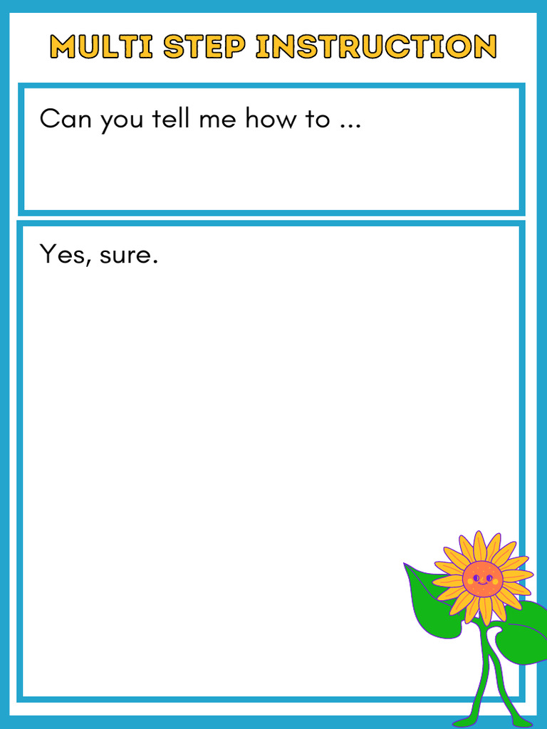 Multi Step Instruction | PDF