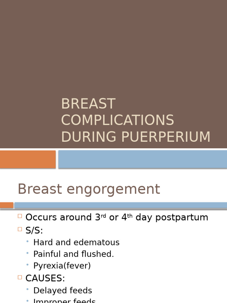 Breast Complications During Puerperium | PDF