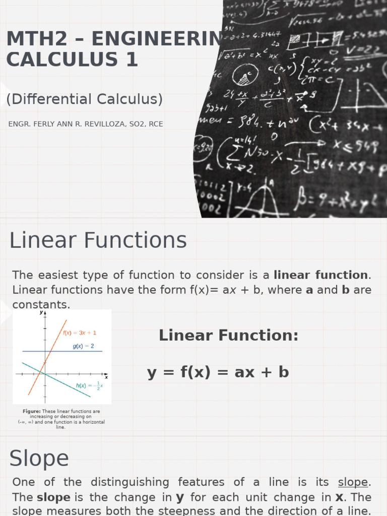 02-Basic Classes of Functions | PDF | Coordinate System | Slope
