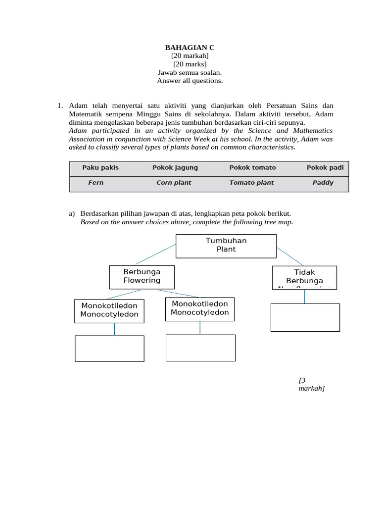 Soalan Sains Tingkatan 2 Bahagian C Pdf