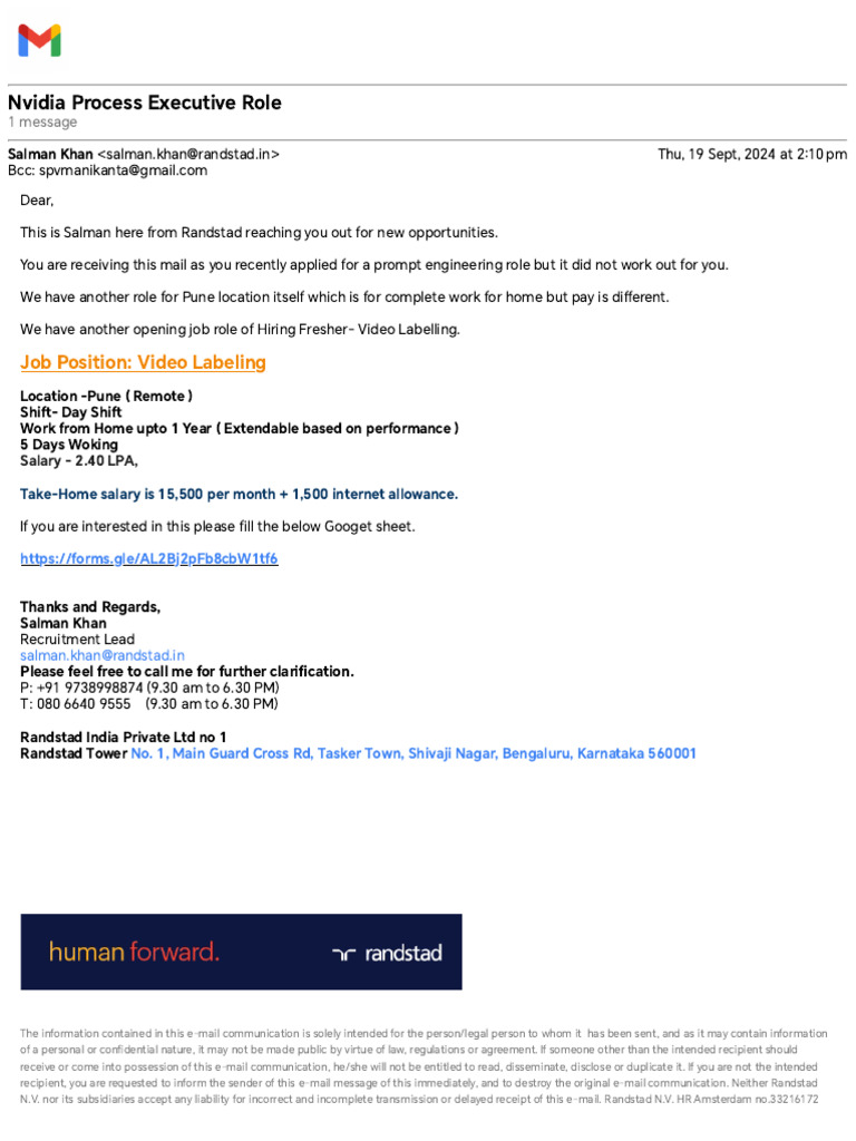 Gmail - Nvidia Process Executive Role | PDF