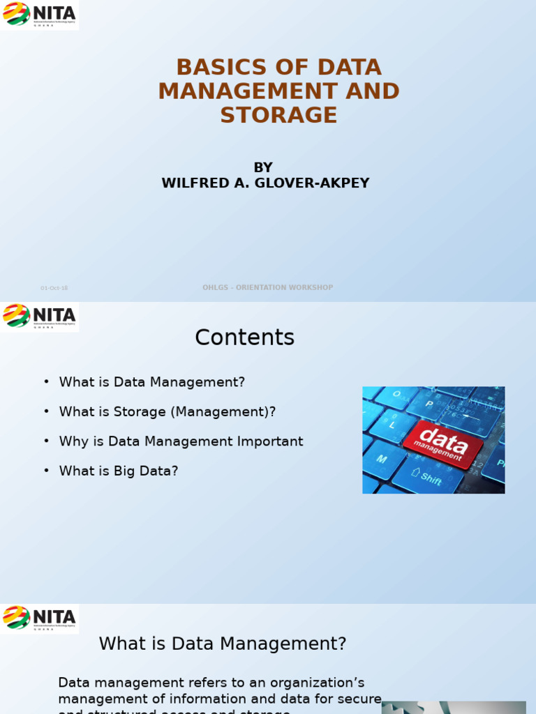 Basics of Data Managment and Storage | PDF | Computer Data Storage ...