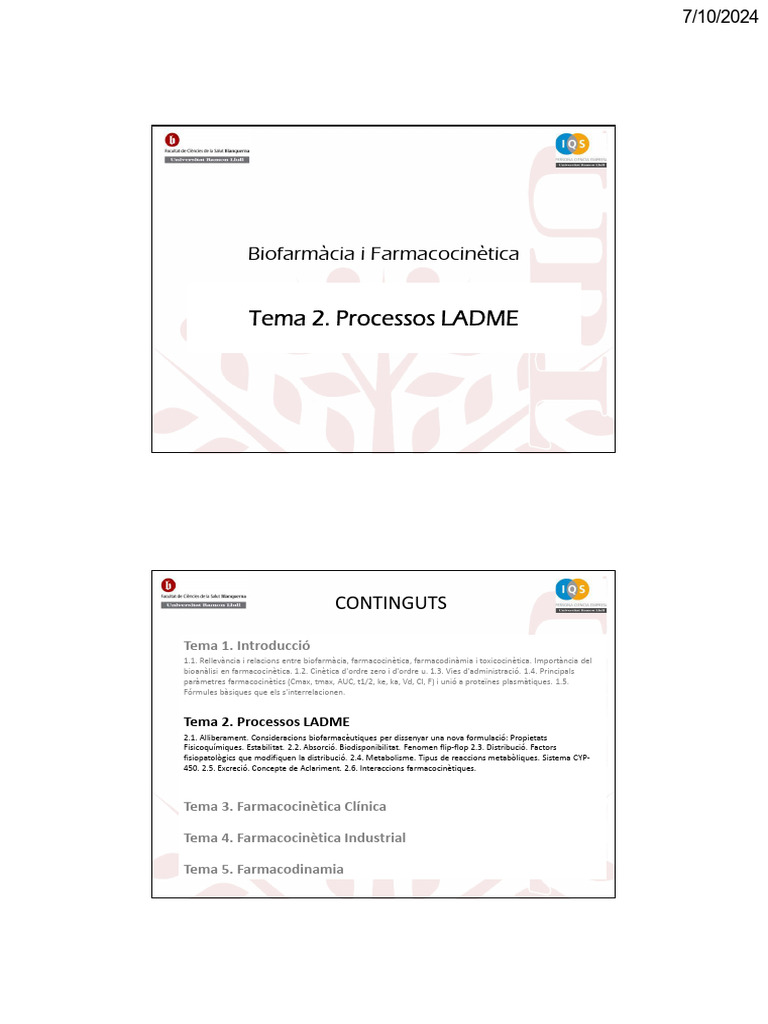 2425 T2 BioFcin LADME 1 Alliberament | PDF