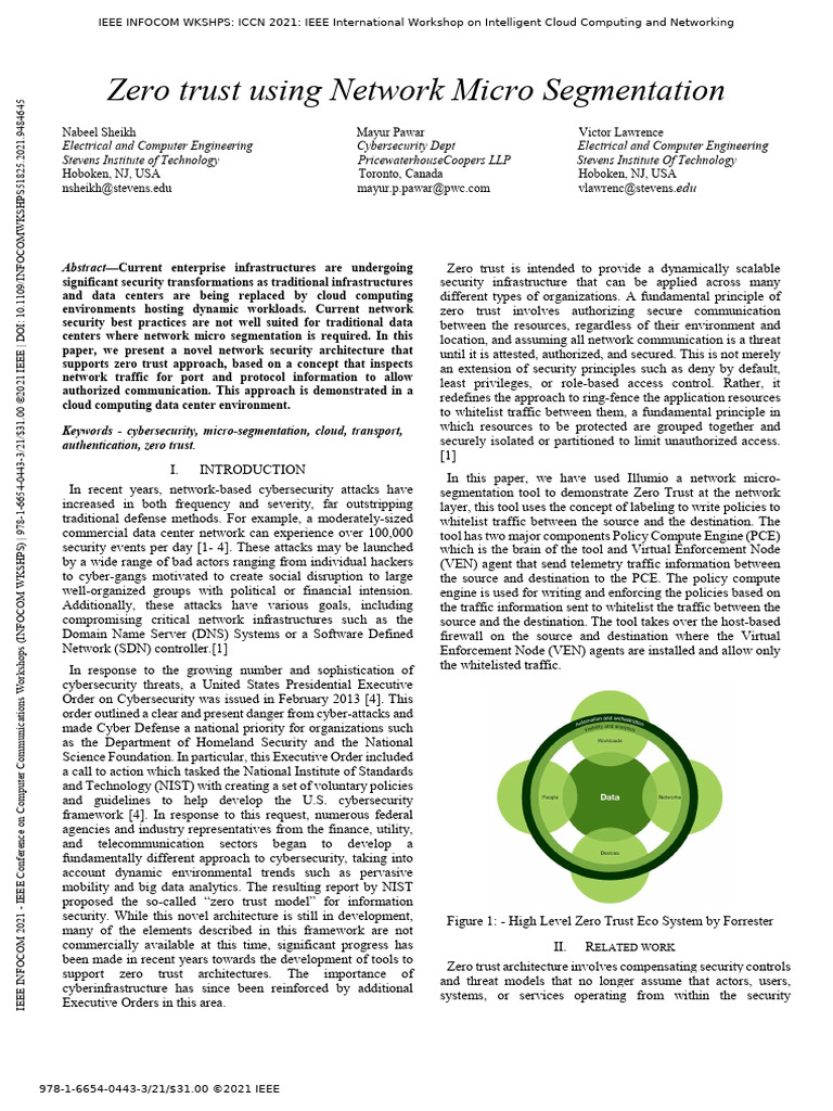12 Zero Trust Using Network Micro Segmentation | PDF | Computer Engineering | Data Transmission