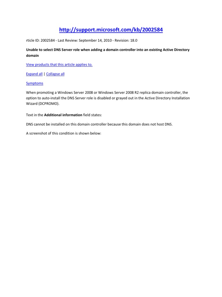 Replication Promblem of DNS | PDF | Active Directory | Domain Name System