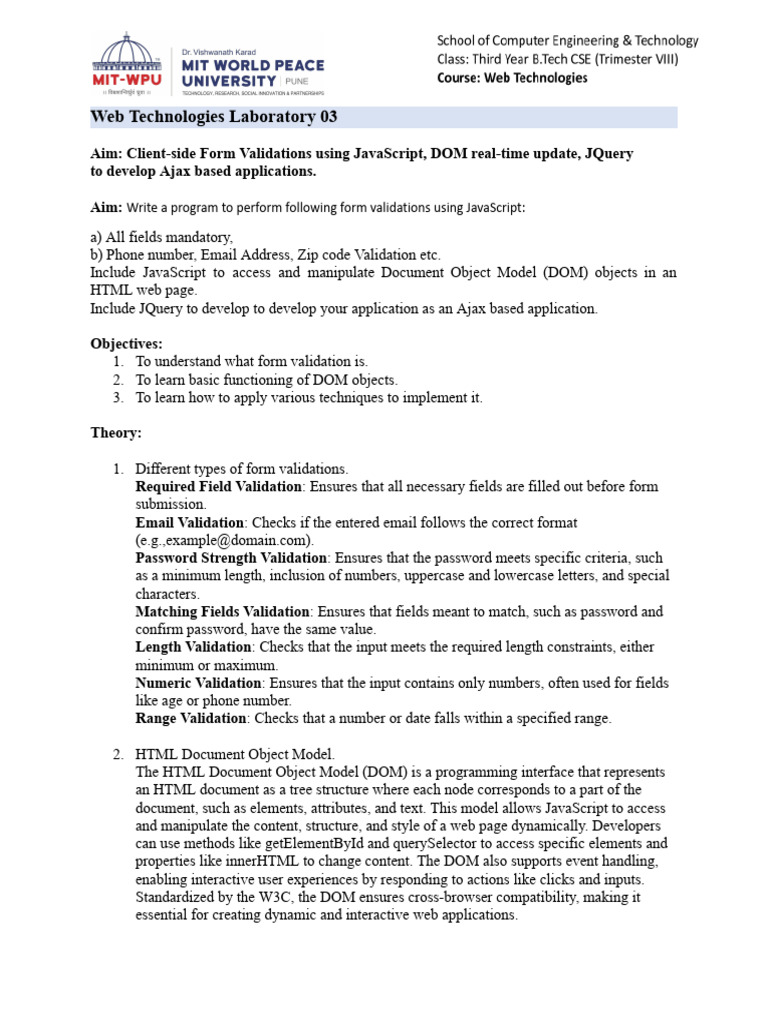 Full Stack Asssignment | PDF | J Query | Document Object Model