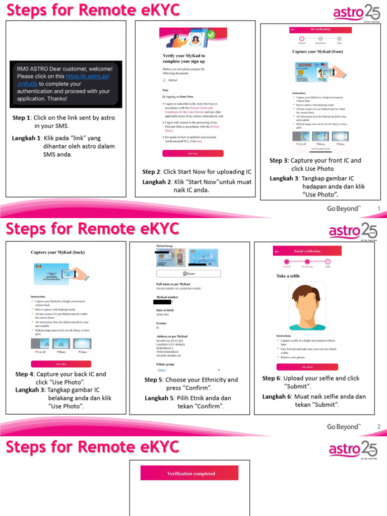 Steps For Remote eKYC | PDF