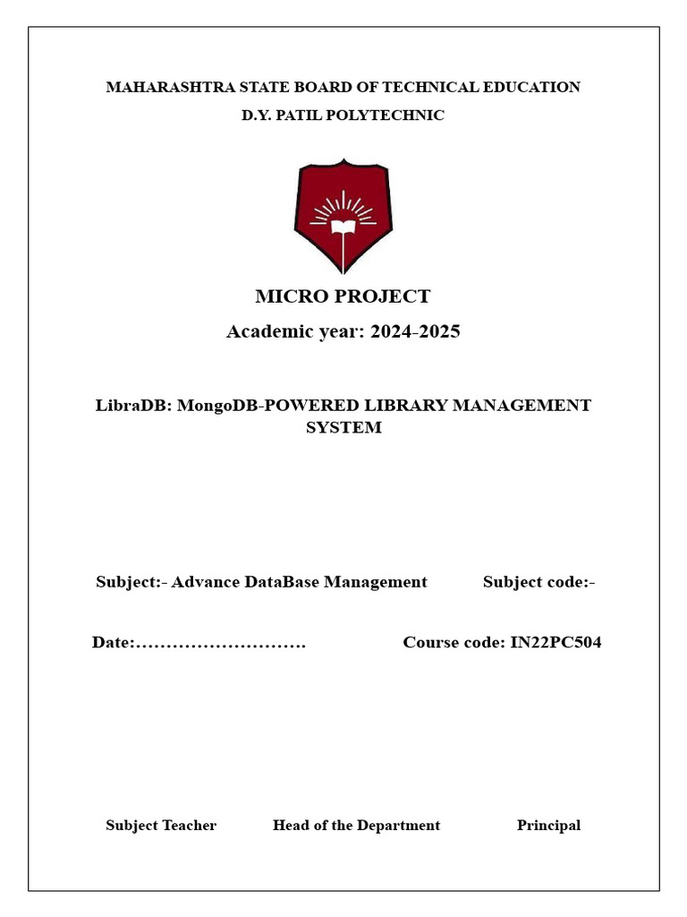 ADM Pranit Micro | PDF | Databases | No Sql