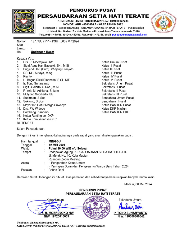 137 Und Rapat 2024 | PDF | Karier & Perkembangan