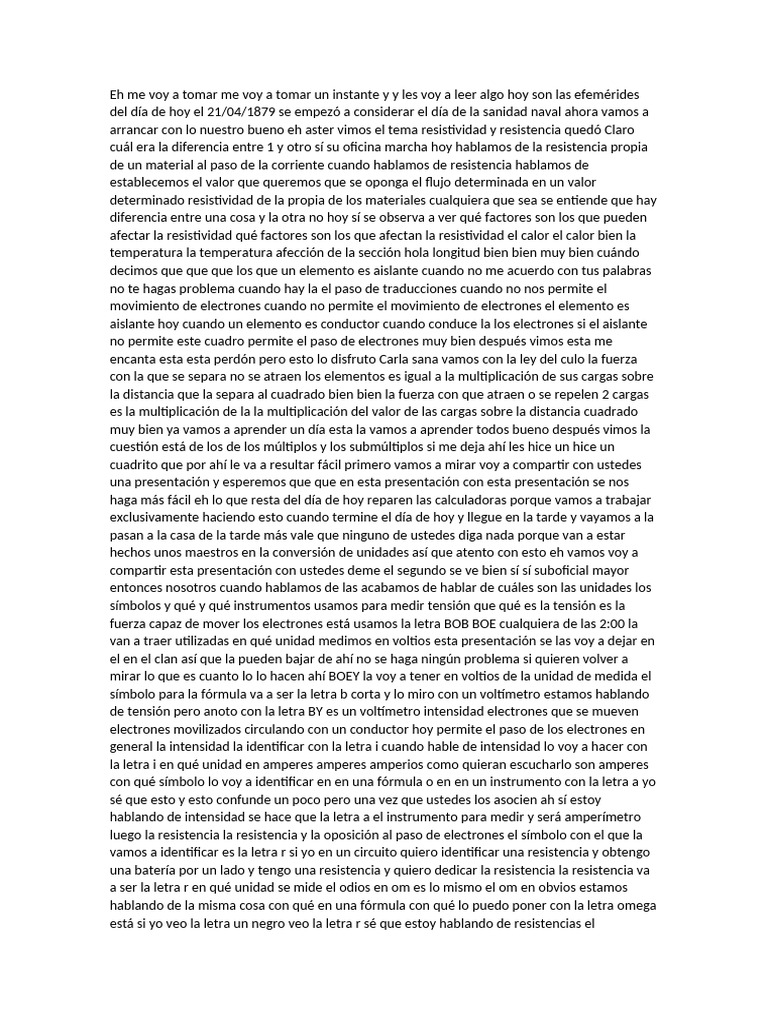 TMM | PDF | Resistividad Eléctrica y Conductividad | Voltio