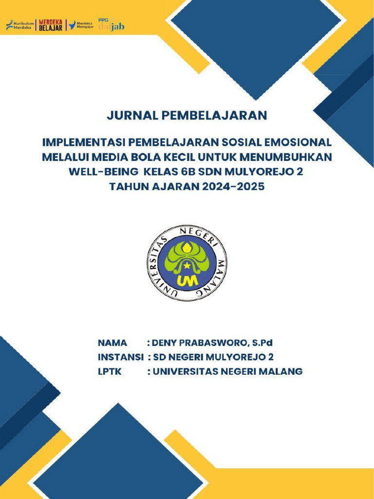 Jurnal Pembelajaranku Modul 2 Pembelajaran Sosial Emosional | PDF ...