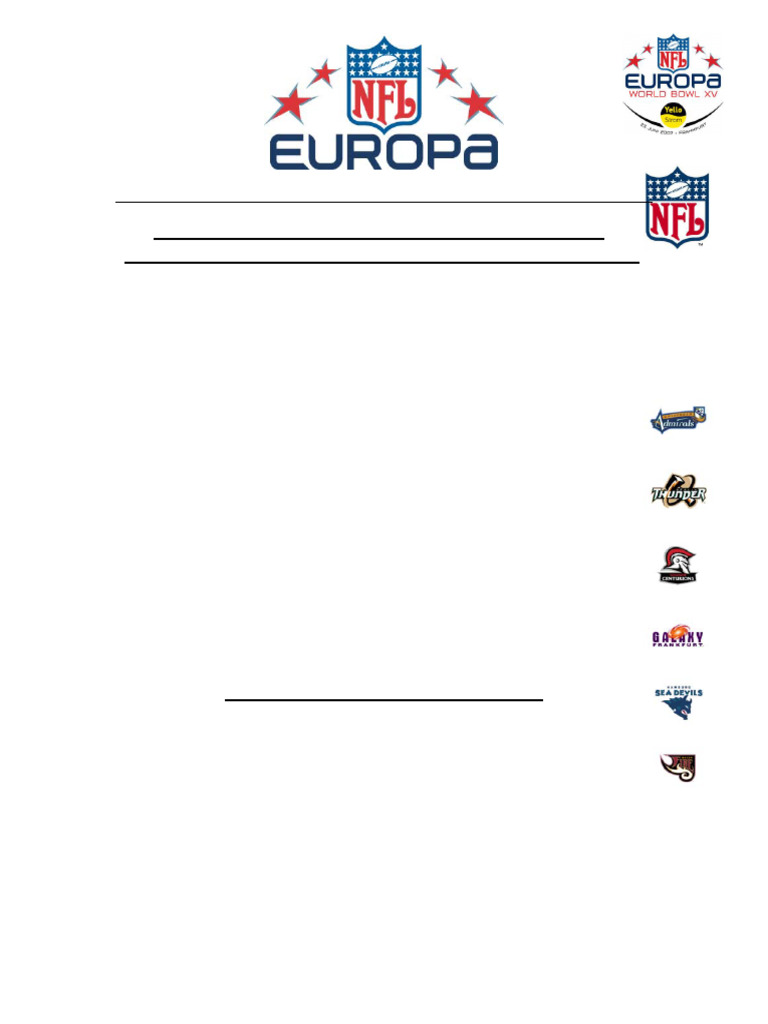 NFL Europa 2007 - Season Schedule | PDF | American Football | American ...