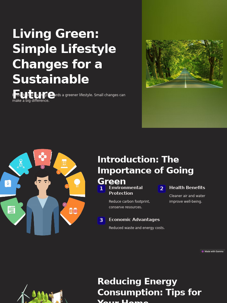 Living Green Simple Lifestyle Changes For A Sustainable Future | PDF