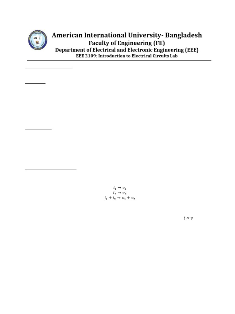 Iec Exp 4 Student Lab Manual | PDF | Electrical Network | Resistor