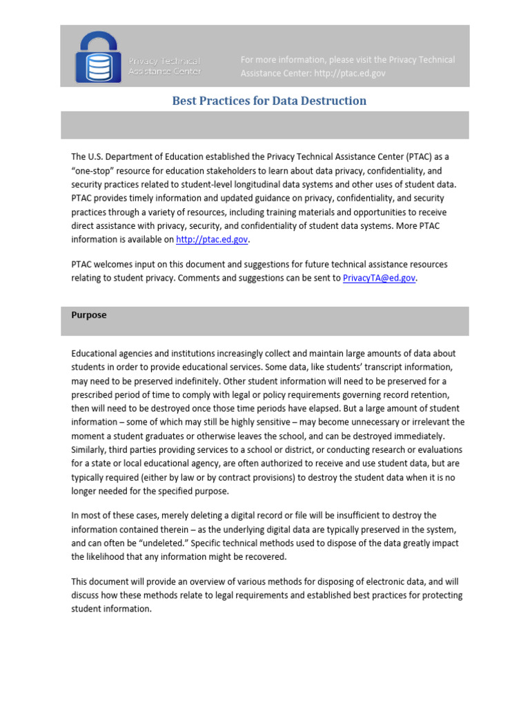 Safe Destruction of Data Procedure | PDF | Computer File | Encryption