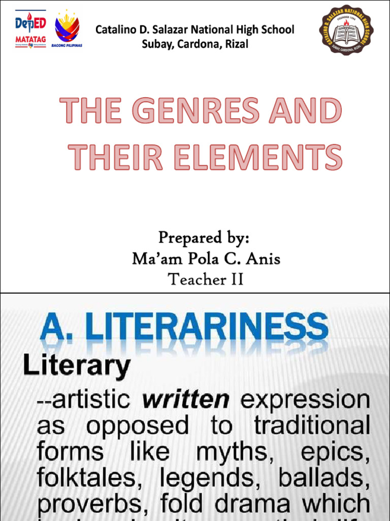 Creative Writing The Genres and Their Elements | PDF