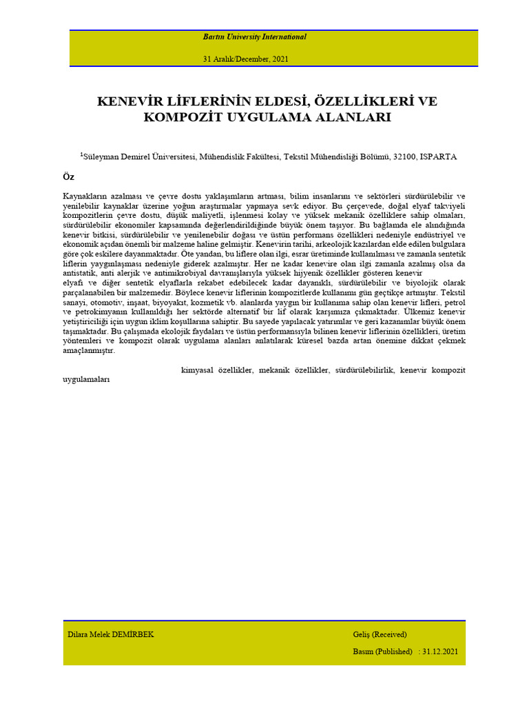 Kenev - R L - Fler - N - N Eldes - , - Zell - Kler - Ve Kompoz - T Uygulama Alanlari (#941842 ...