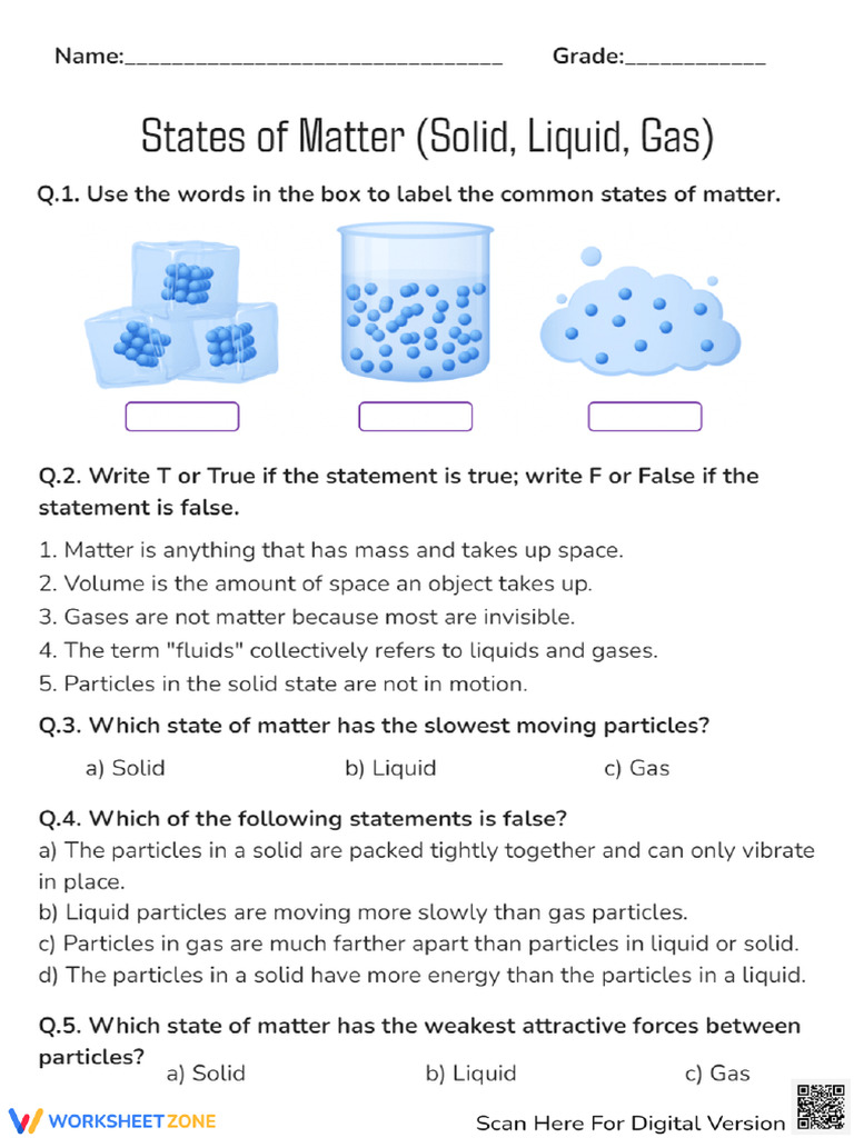 States of Matter (Solid, Liquid, Gas) | PDF