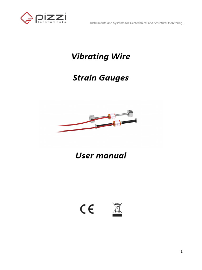 Pizzi Instruments User Manual: Strain Gauges | PDF | Screw | Concrete